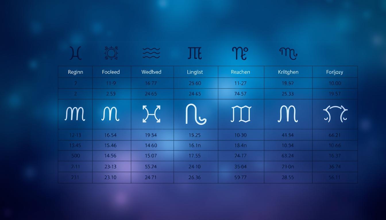 Entdecke die 13 Sternzeichen Tabelle für dein Horoskop